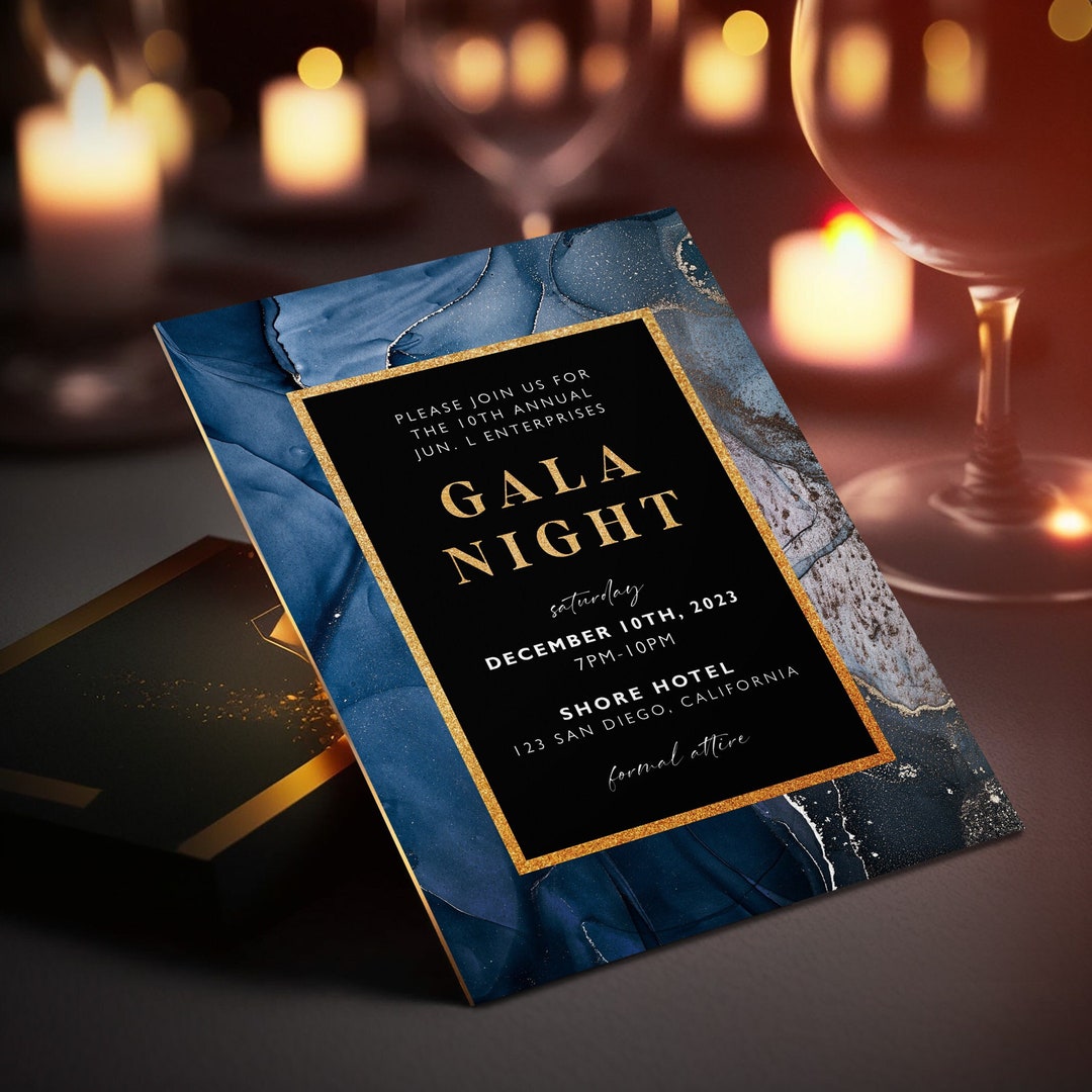 Editable Gala Party Invitation Gala Fundraiser Banquet - Etsy