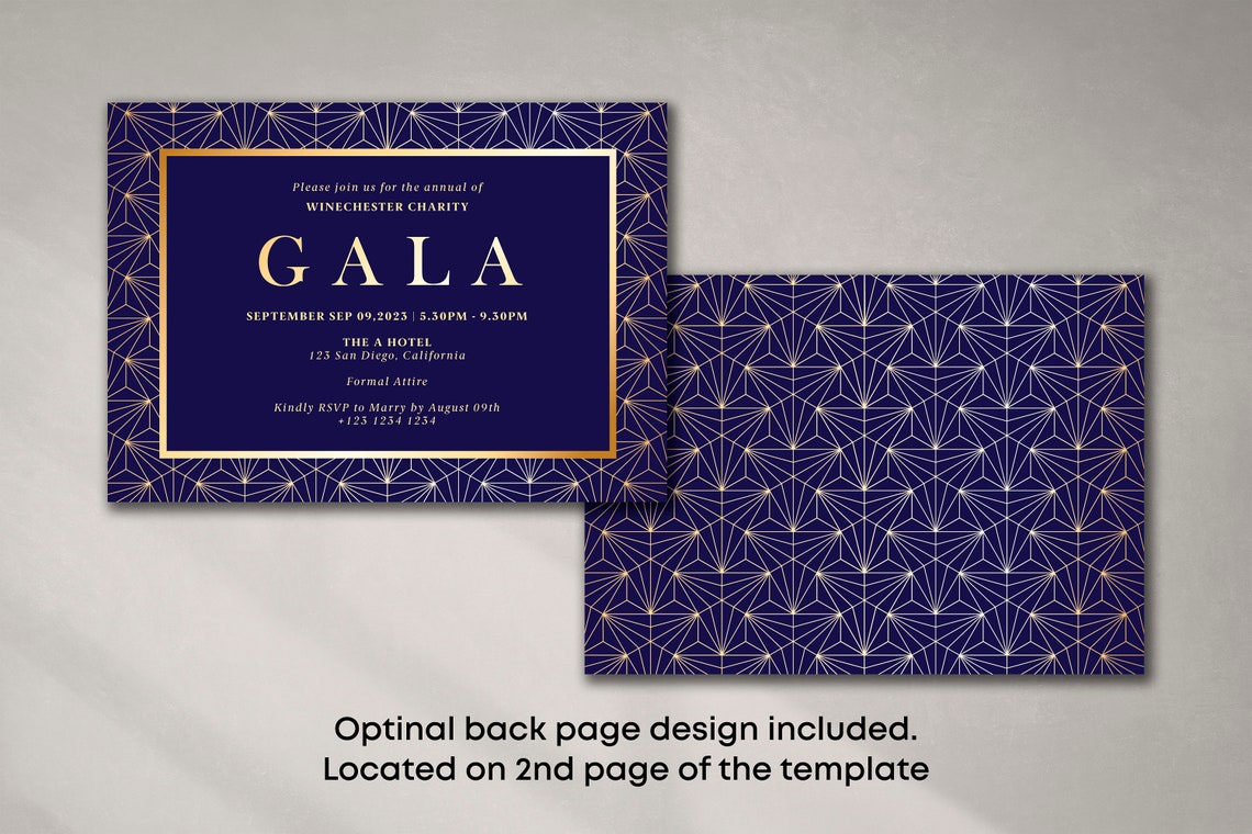 Editable Gala Party Invitation Gala Fundraiser Banquet - Etsy