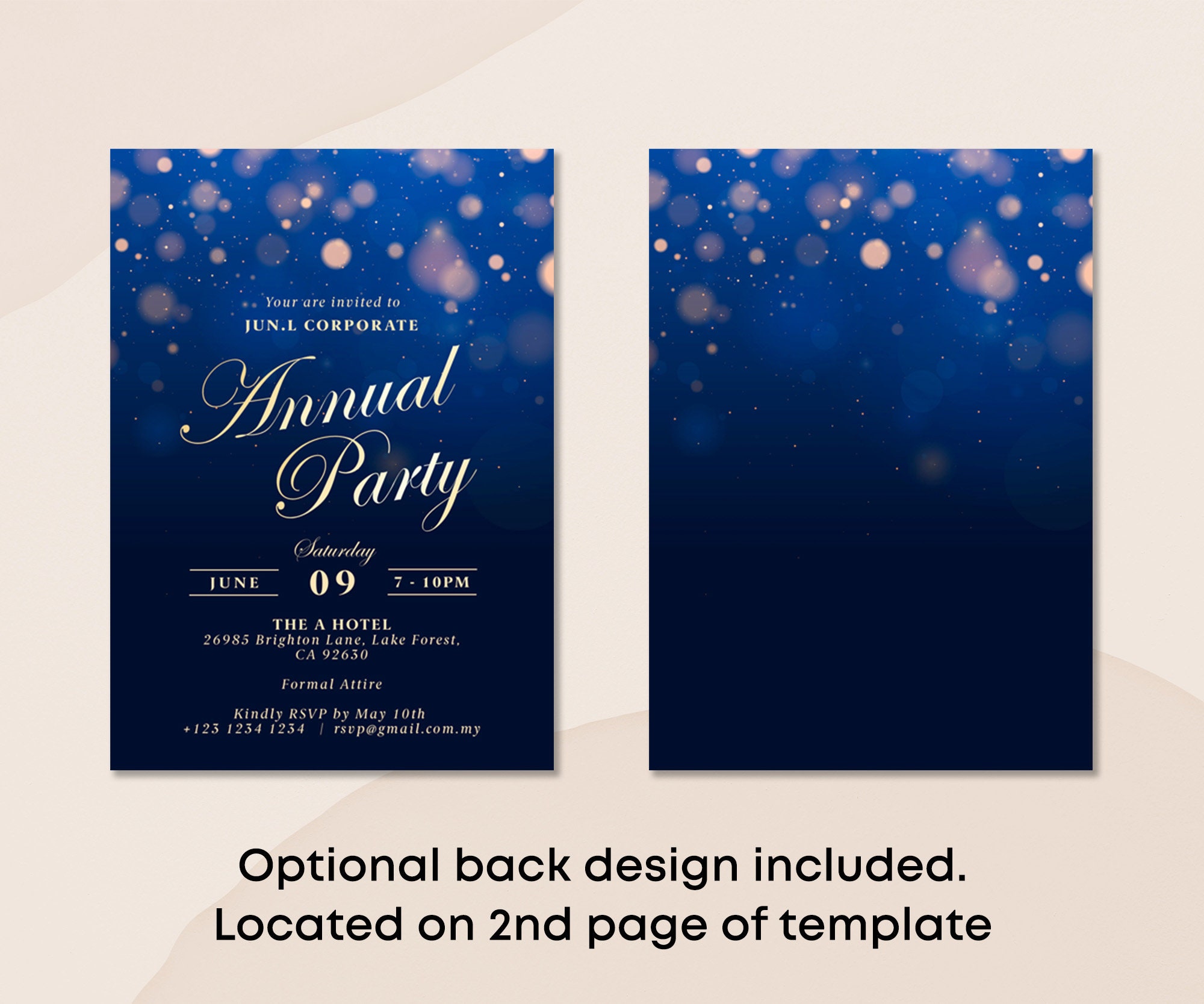 Editable Annual Company Party Invitation Corporate - Etsy
