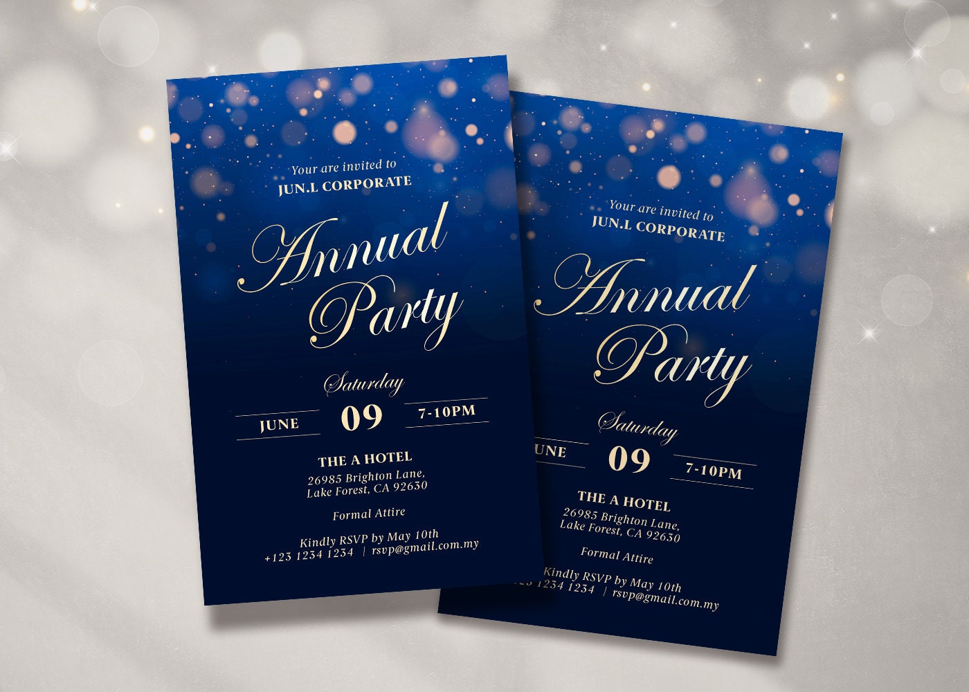 Editable Annual Dinner Party Flyer Template Gala Fundraiser Leaflet ...