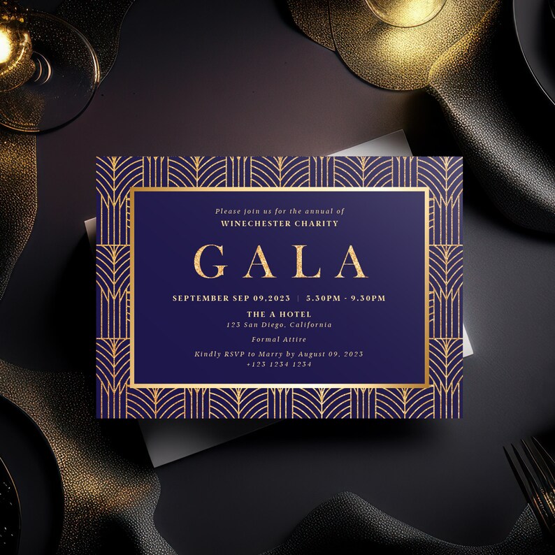 Editable Gala Party Invitation Gala Fundraiser Banquet - Etsy