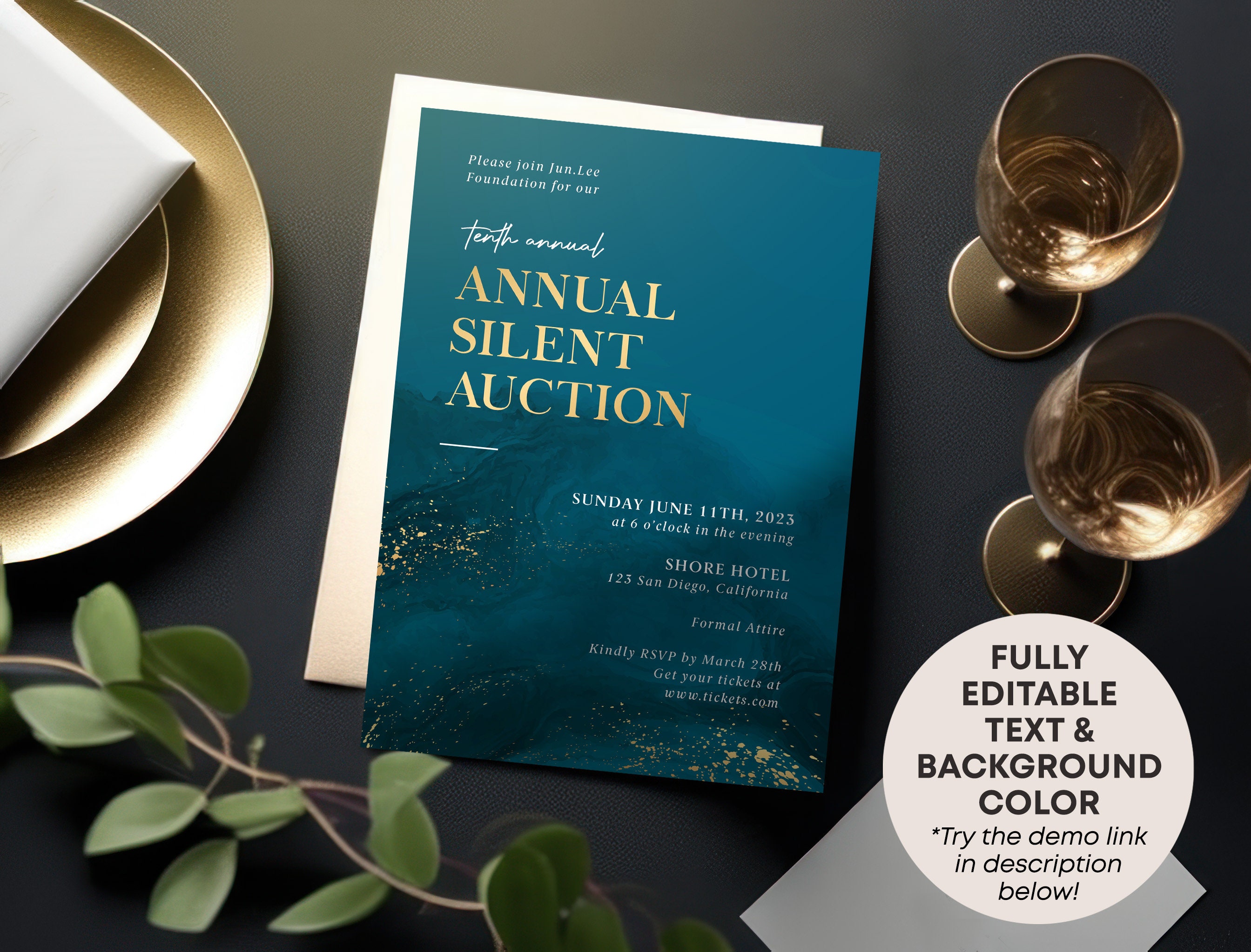 Editable Annual Company Party Invitation Corporate Invitation Template ...