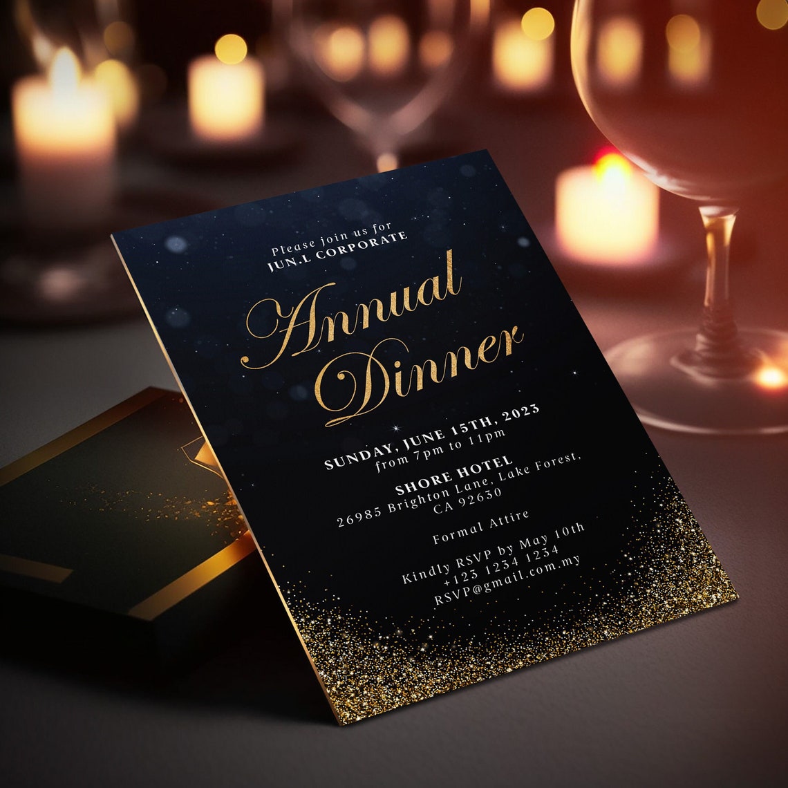 Editable Annual Company Party Invitation Corporate Invitation Template ...
