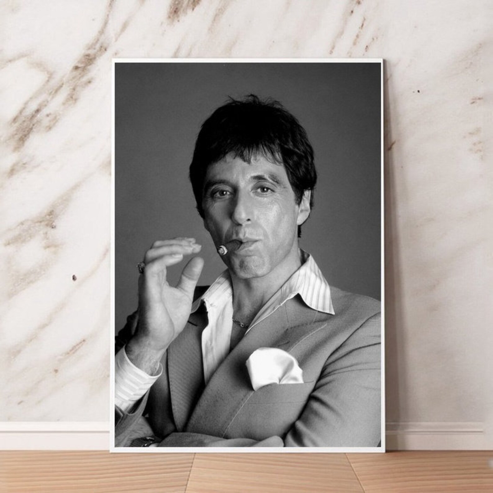 Scarface Tony Montana Poster, Vintage Scarface Canvas Movie Poster Wall ...