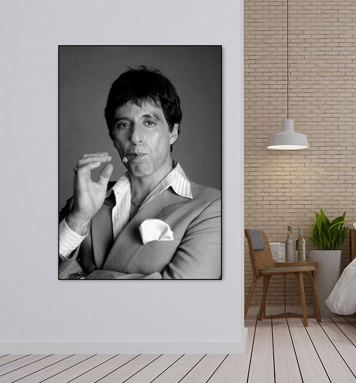 Scarface Tony Montana Poster, Vintage Scarface Canvas Movie Poster Wall ...