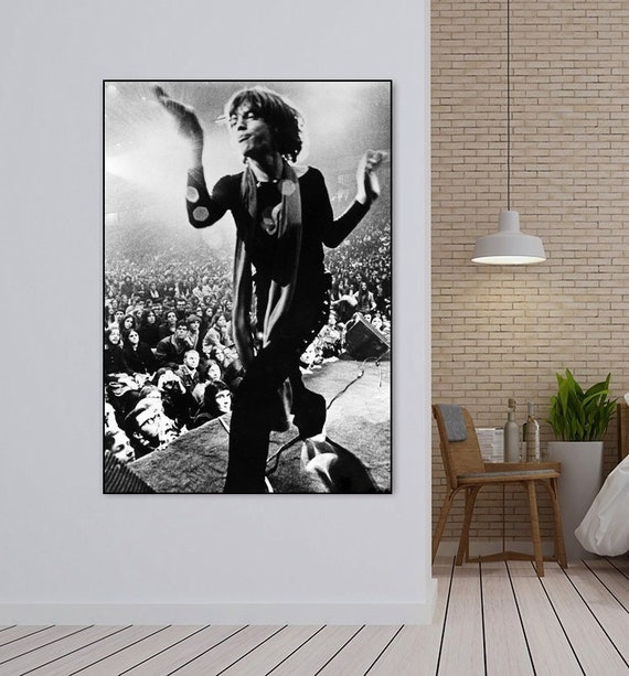 Mick Jagger Poster Music Canvas Poster Wall Art Decor Home | Etsy