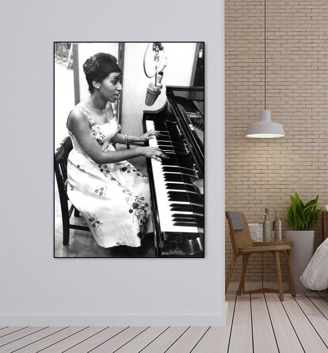 Aretha Franklin Poster Music Canvas Poster Wall Art Decor Home Decor ...