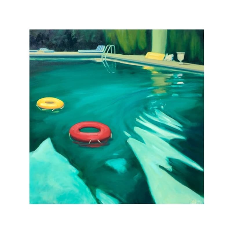 Swimming Pool Canvas Painting Home Decor - Etsy