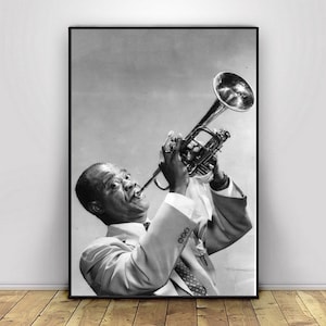 Louis Armstrong Jazz Music Singer Canvas Poster Wall Art Decor Home ...