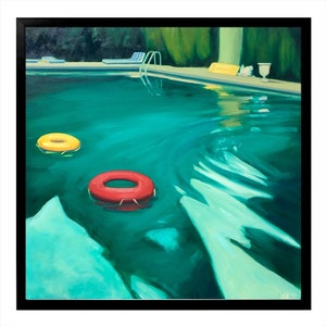 Swimming Pool, Canvas Painting Home Decor - Etsy