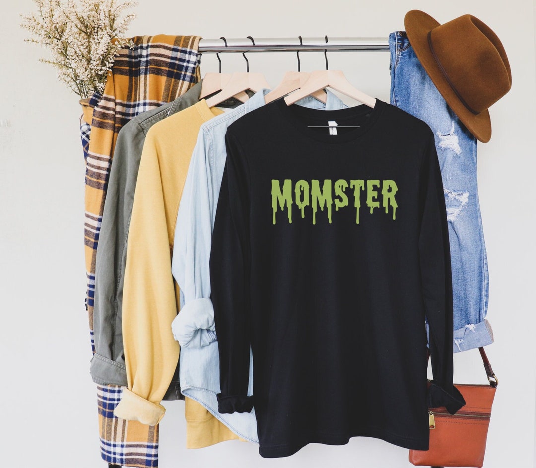 Momster Shirt Momster Long Sleeve Shirt Women Halloween - Etsy