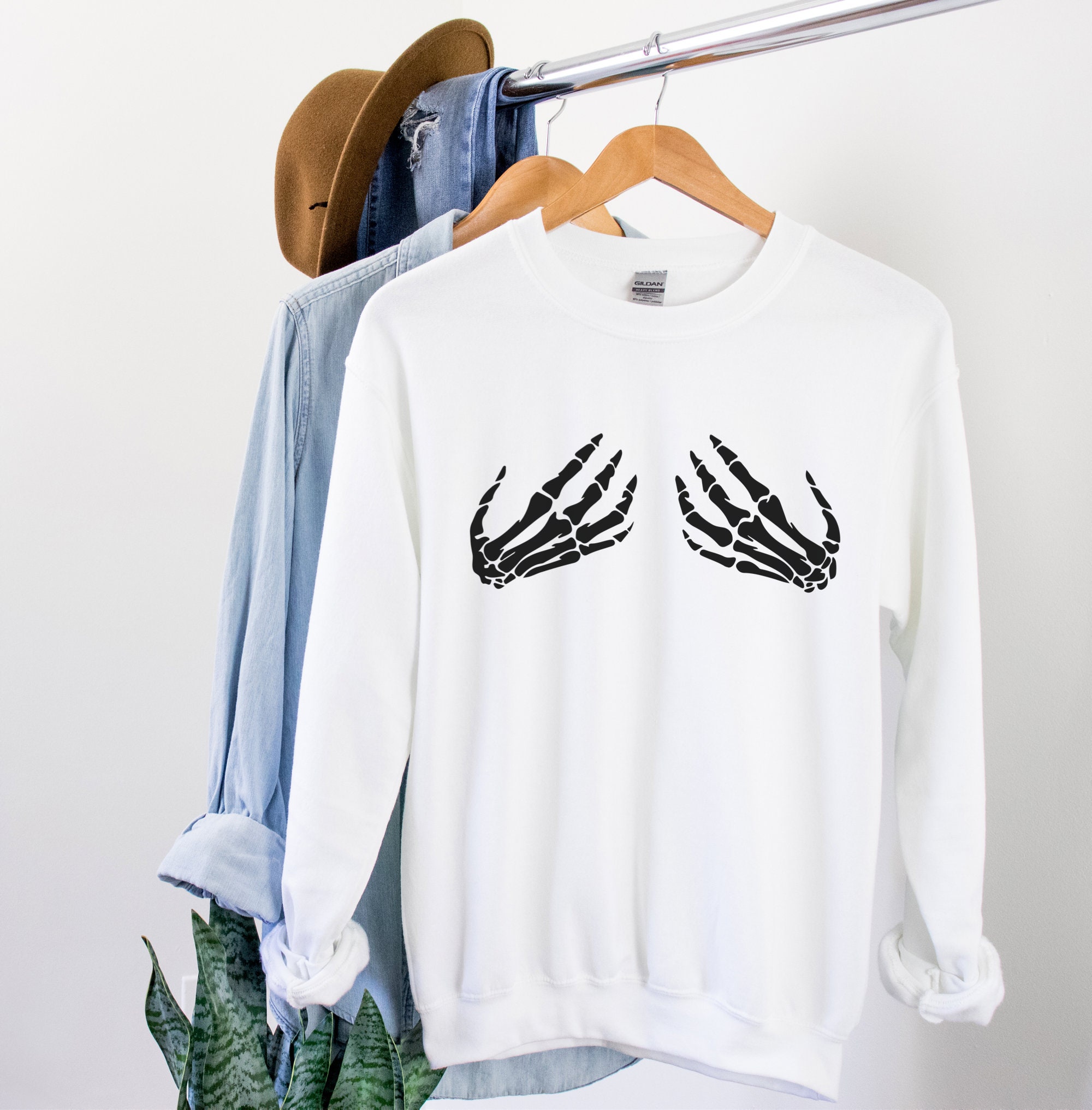 Skeleton Hands Halloween Shirt Funny Skeleton Hands Shirt - Etsy UK