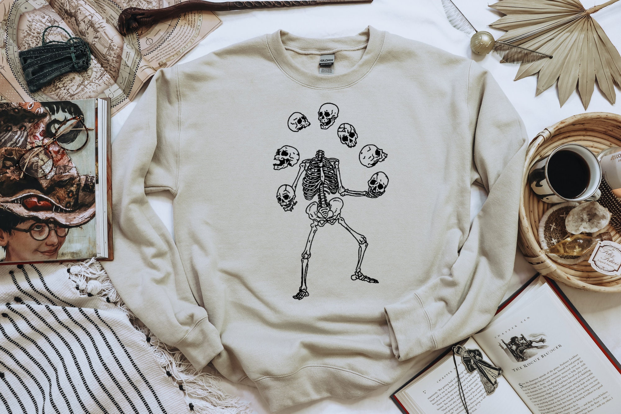 Skeleton Sweatshirt Halloween Sweatshirt Fall Sweatshirt | Etsy