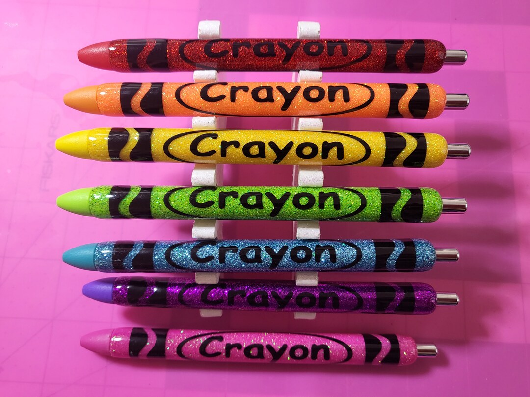 Set of 8 Crayon Inspired Gel Pens - Etsy