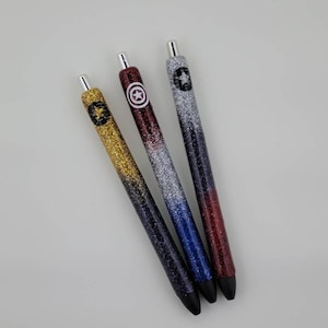 Marvel Inspired Inkjoy Gel Pens / Loki / Captain America / Iron Man ...