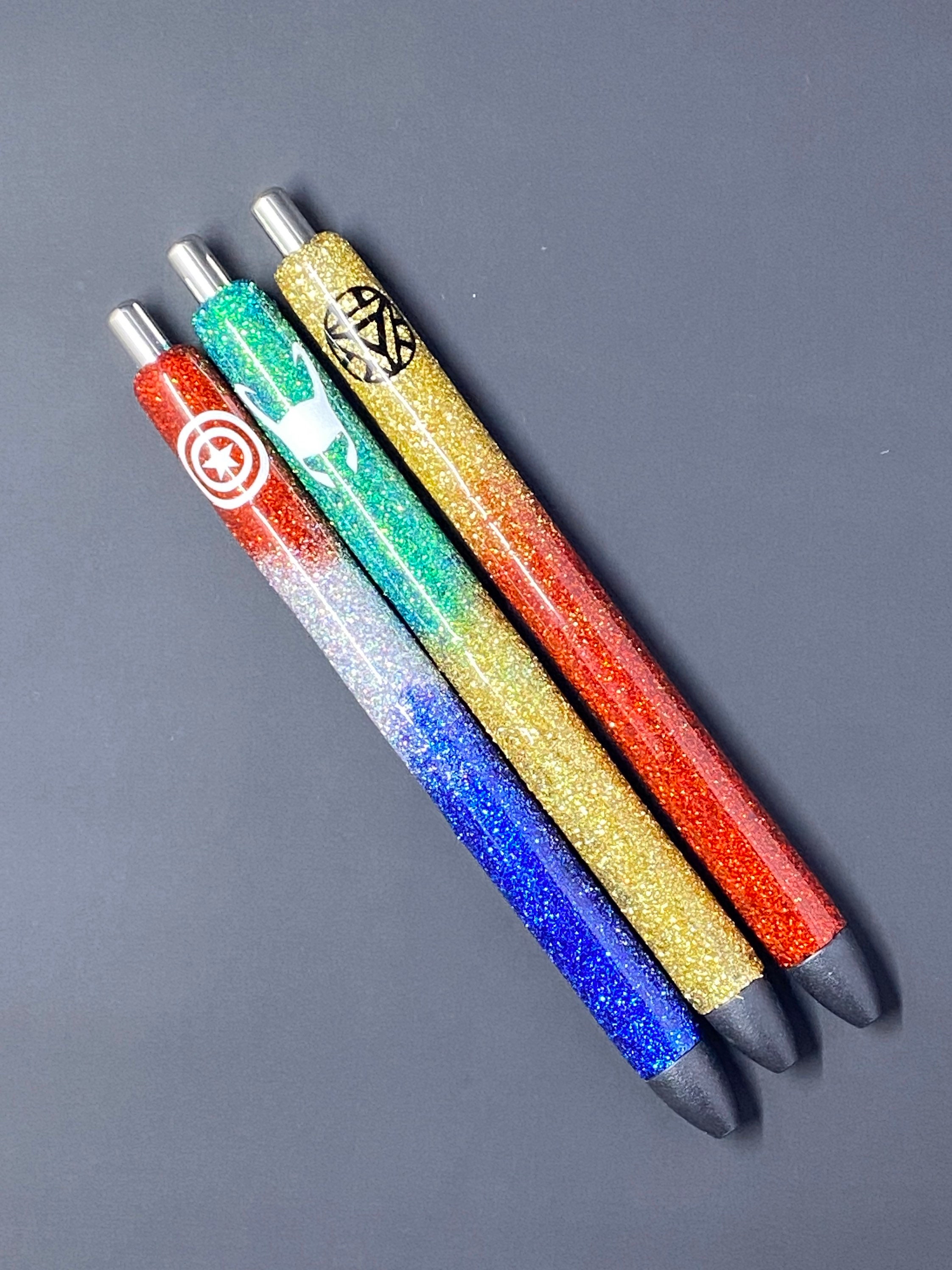 Marvel Inspired InkJoy Gel Pens / Loki / Captain America / | Etsy
