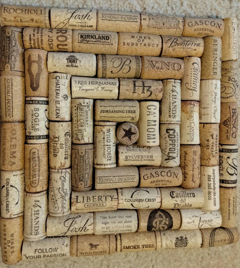 Wine Cork Trivets With Repurposed Wine Corks: Artisan Designed Hot Pads ...