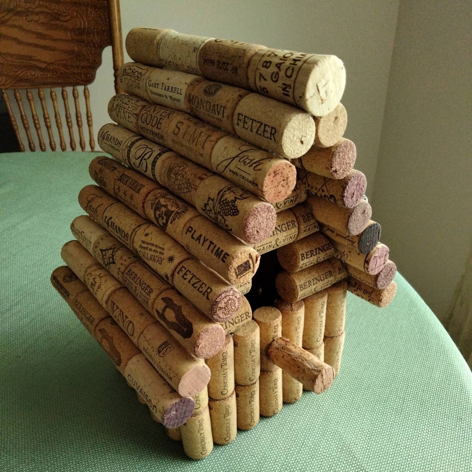 NEW Unique Handmade Upcycled Wine Cork Bird Houses Birdhouse Home Decor ...