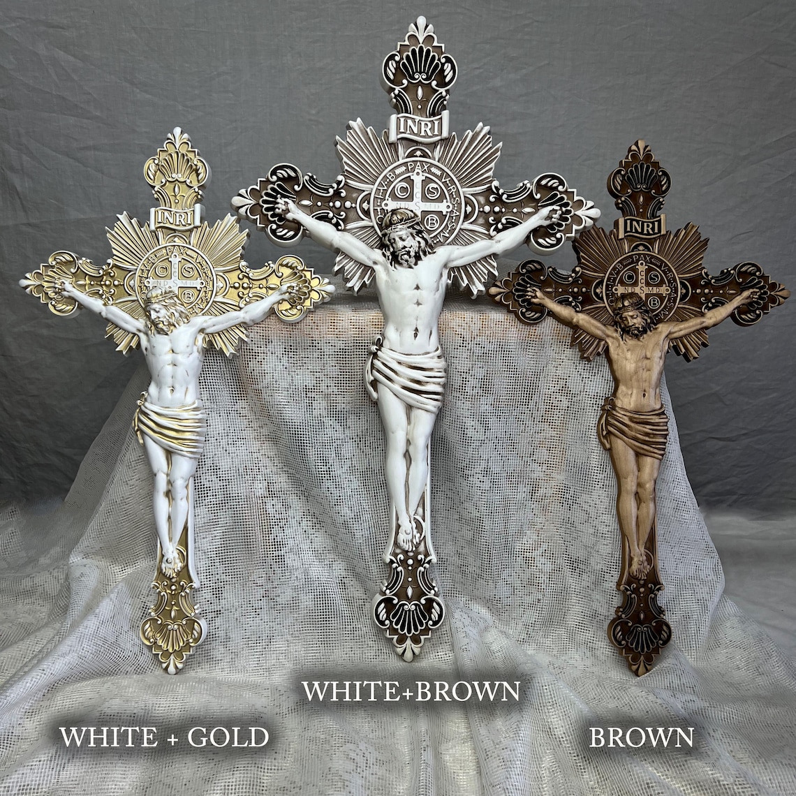 Carved Wooden Crucifix With Stand, Catholic Crucifix, Jesus Christ ...