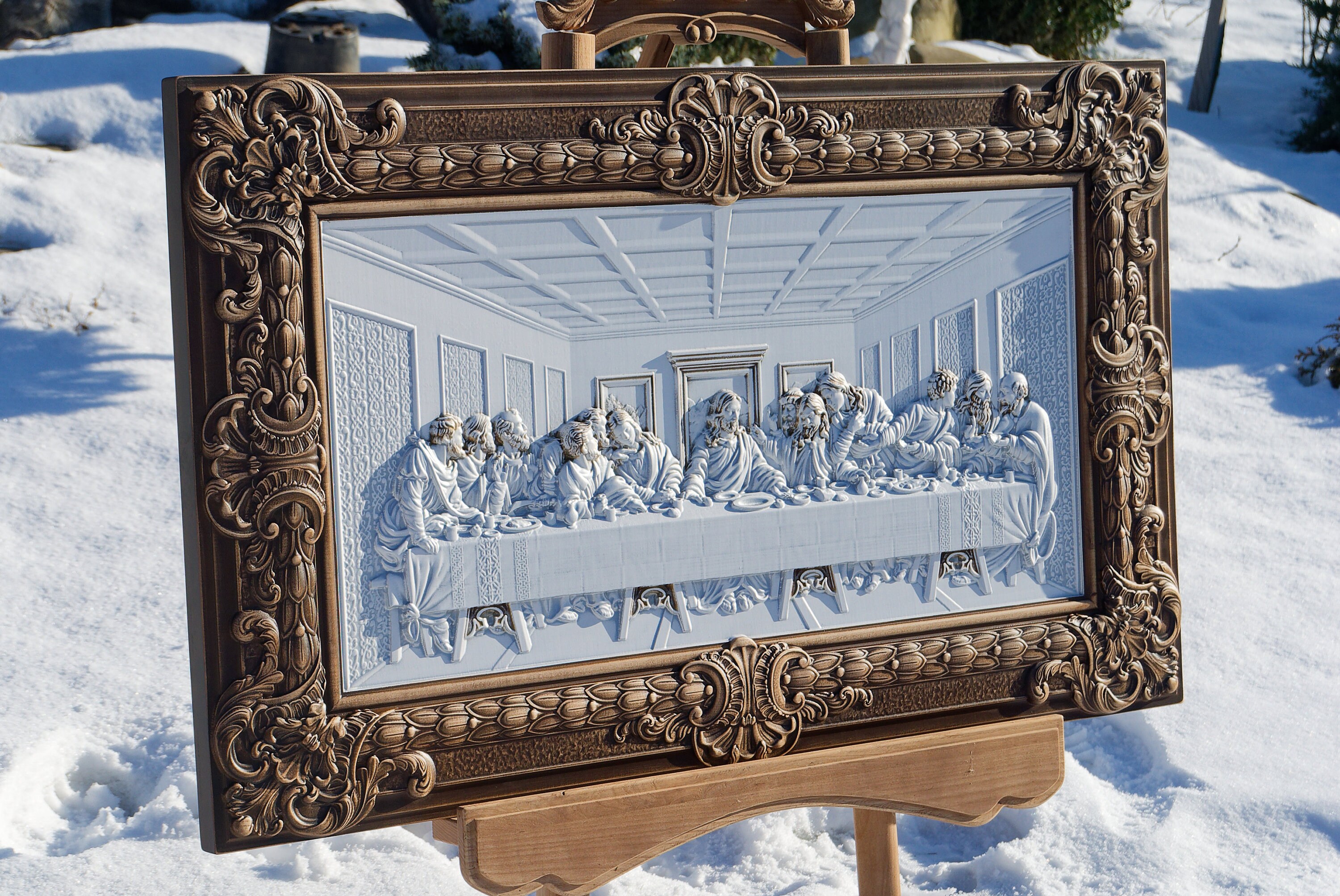 Last Supper Catholic Wood Carving, Wall Decoration, Last Supper Wall ...