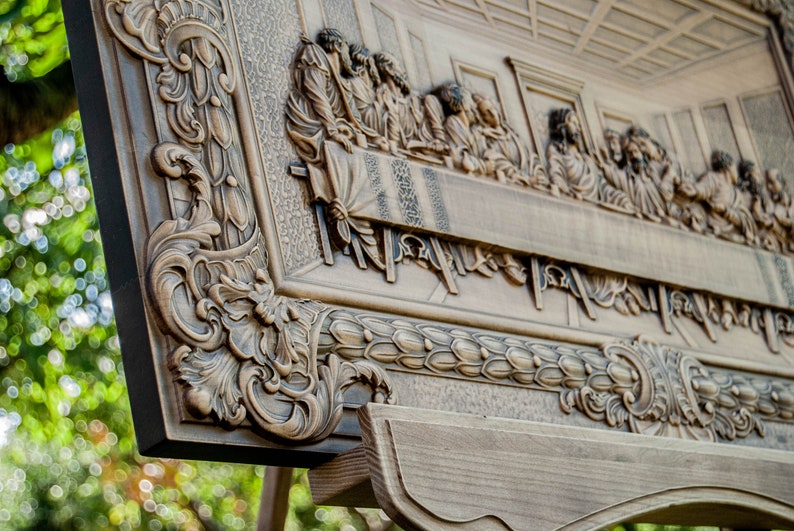 Last Supper Catholic Wood Carving Wall Decoration Last - Etsy