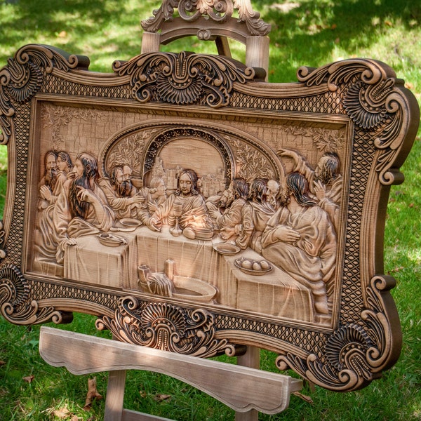 Last Supper Wood Carving - Etsy