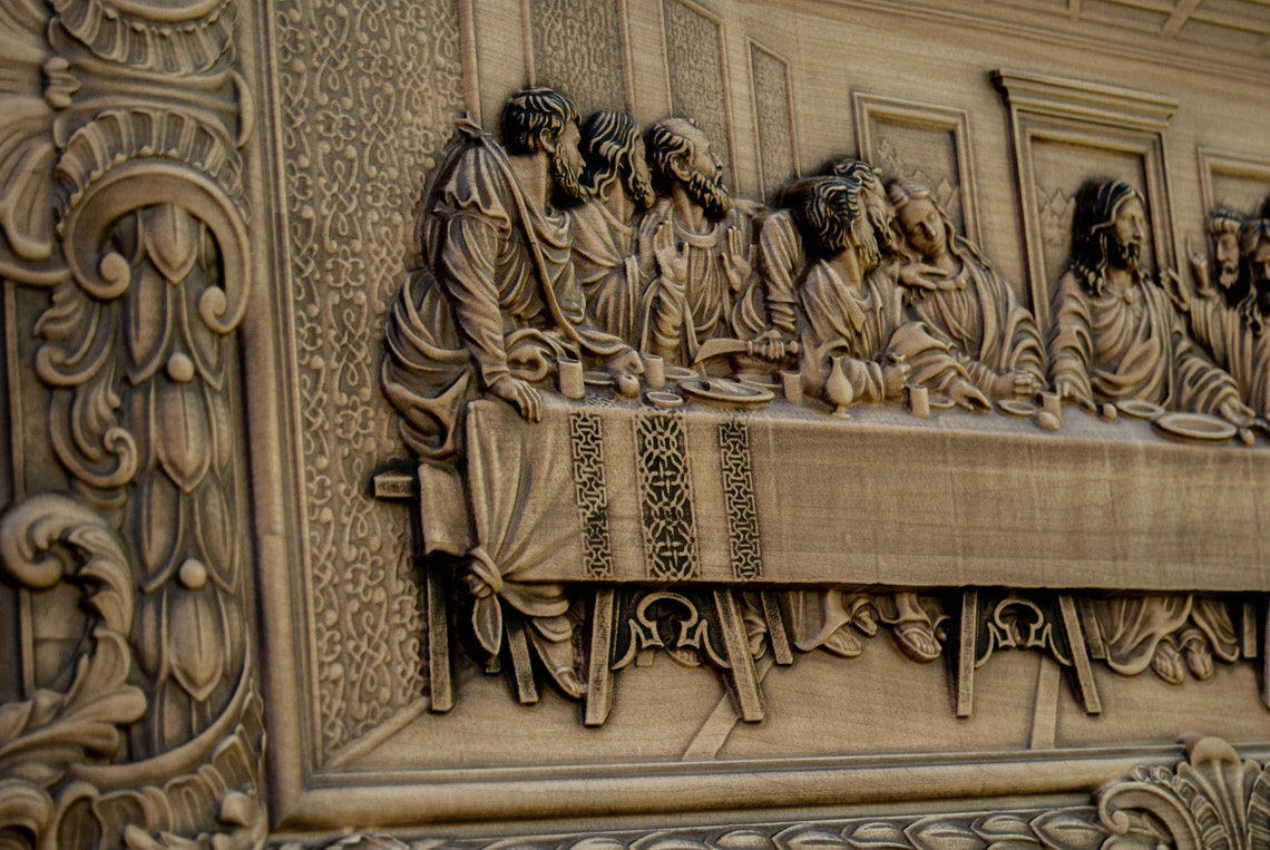 Last Supper Catholic Wood Carving Wall Decoration Last - Etsy