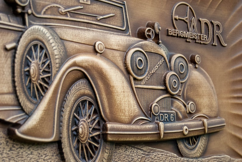Classic Car Wooden Carved Wall Art Ready to Ship 31.5x22.8 In, Wooden ...
