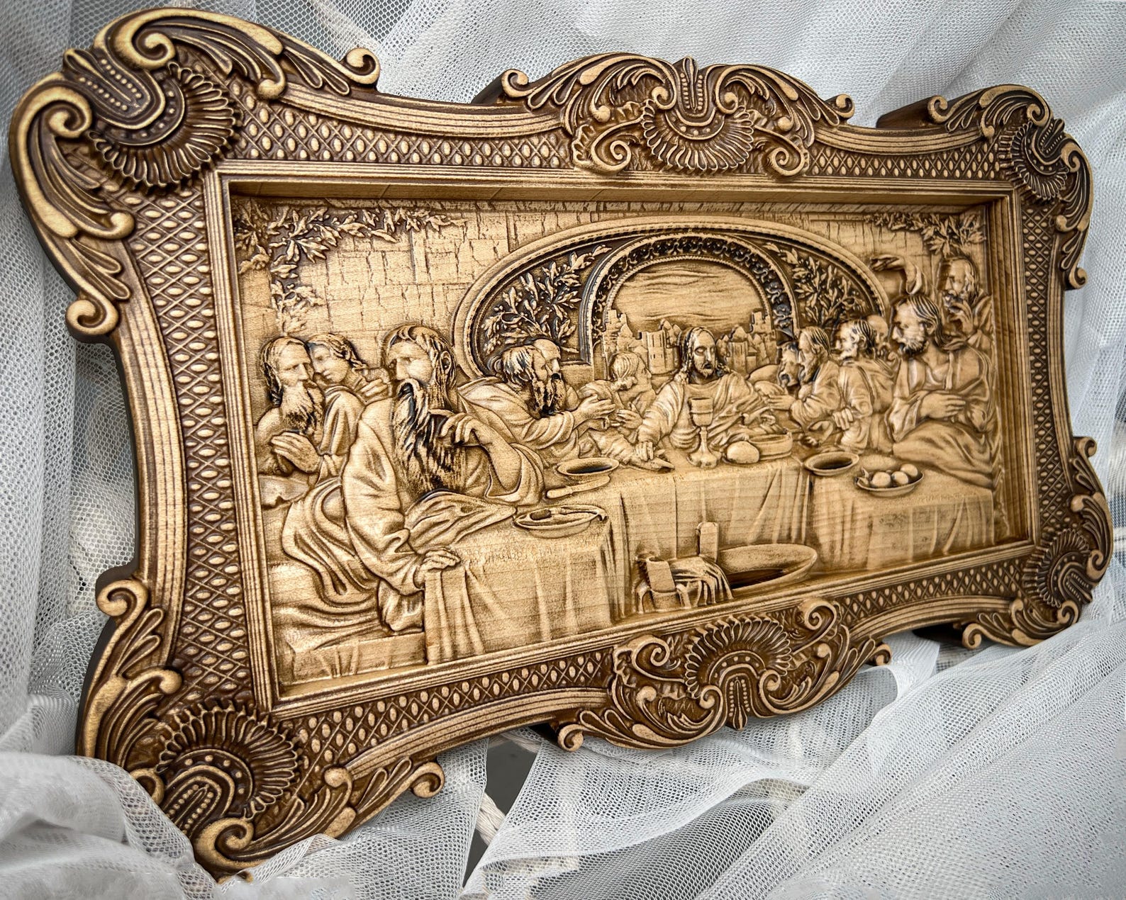 Maple Wood Carved Last Supper, Catholic Wall Art - Etsy