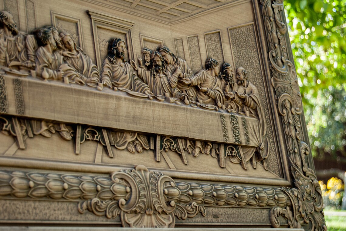 Last Supper Catholic Wood Carving Wall Decoration Last - Etsy