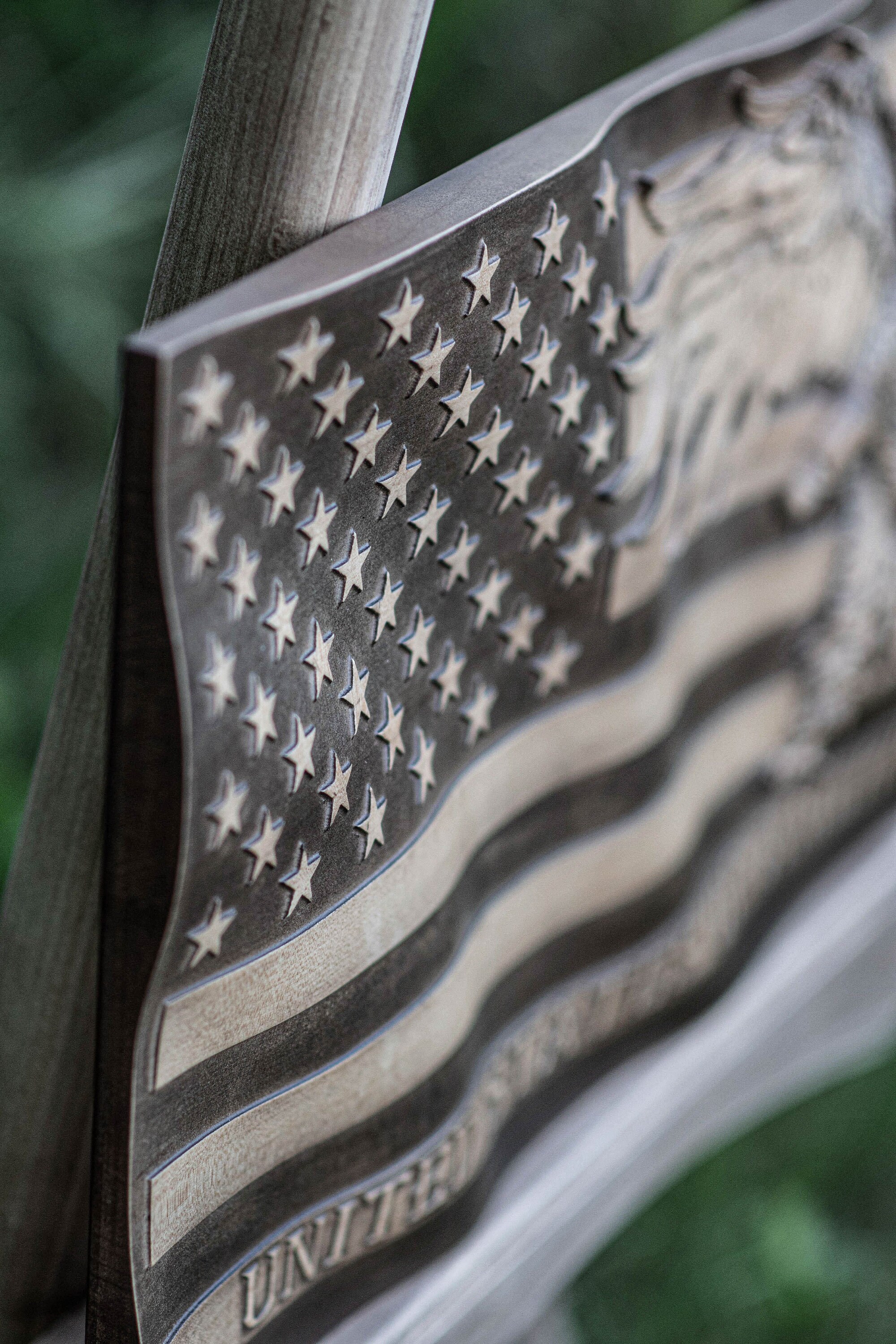 Large Waving Wooden American Flag Rustic Flag Wooden Flag - Etsy