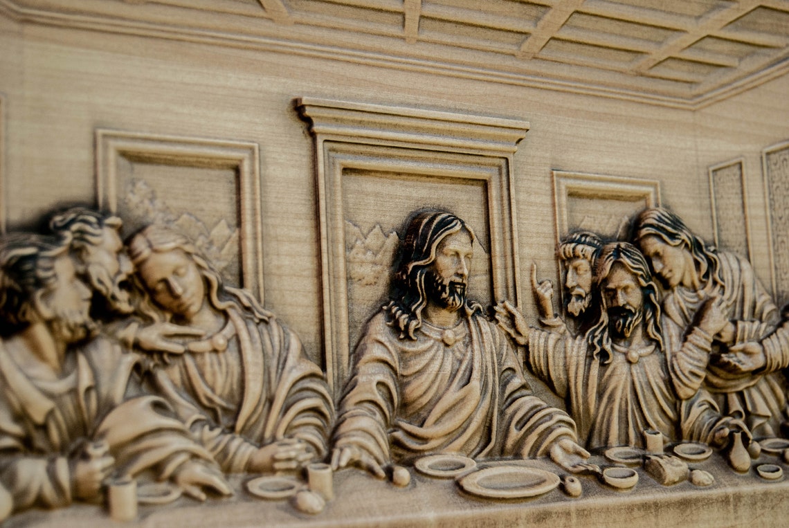 Last Supper Catholic Wood Carving Wall Decoration Last - Etsy