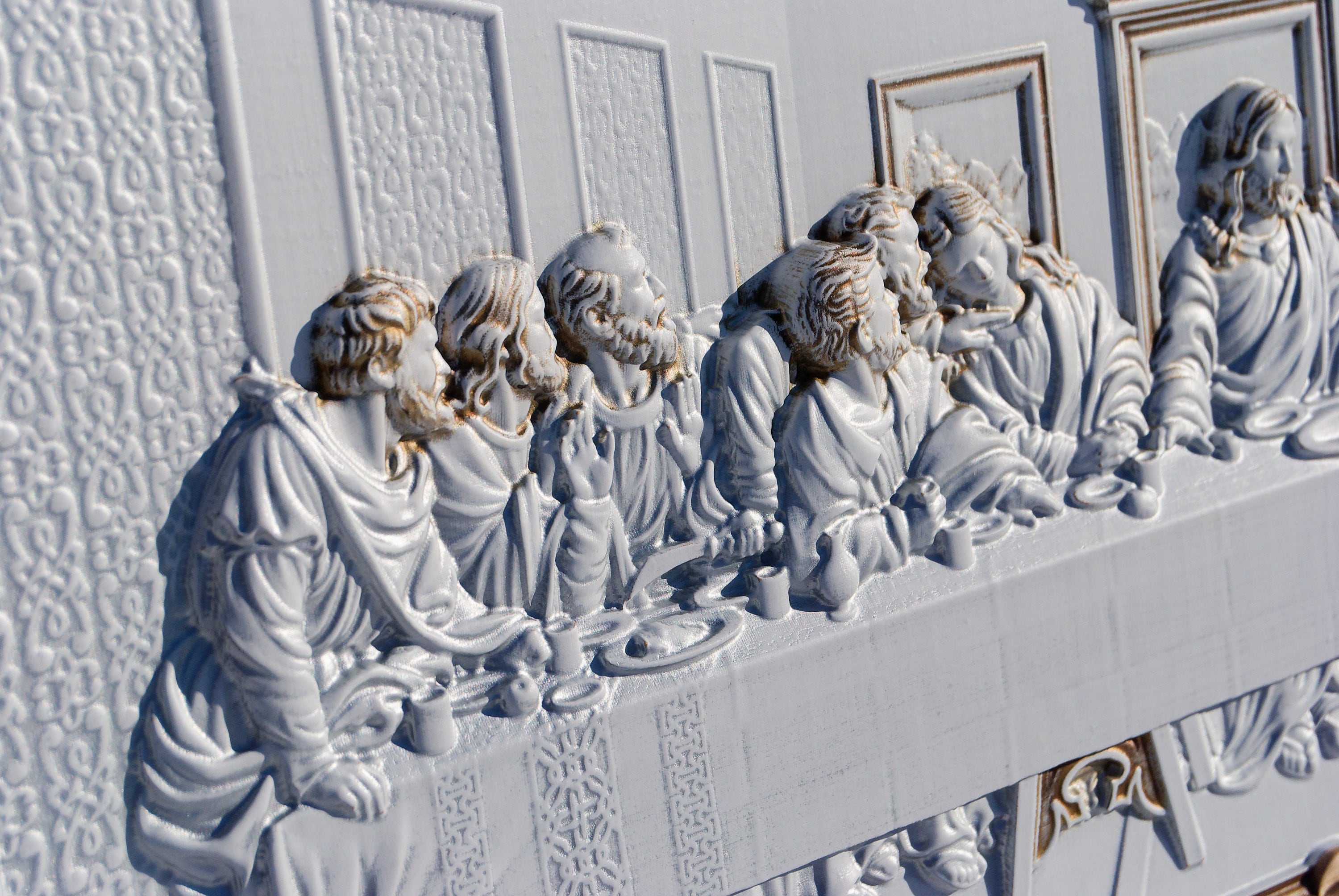 Last Supper Catholic Wood Carving, Wall Decoration, Last Supper Wall ...