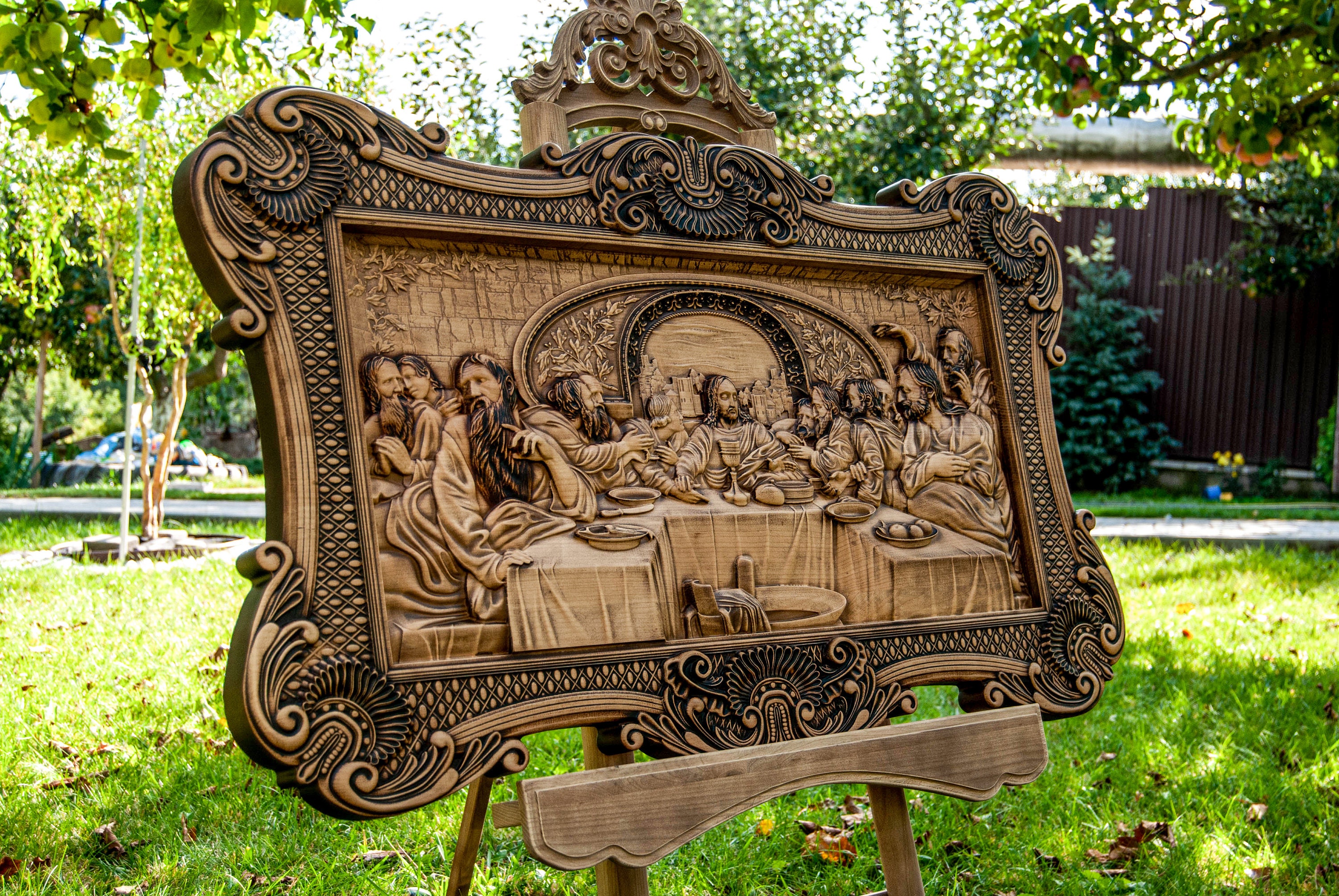 Last Supper Wood Carved Wall Picture Wood Carving Art - Etsy