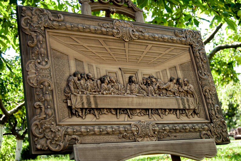Last Supper Catholic Wood Carving Wall Decoration Last - Etsy