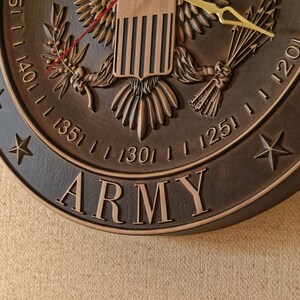 US Army Wooden Wall Clock, Military Decor, Handcrafted Solider Gift ...