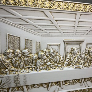 Carved Last Supper Made of Natural Wood in Light Colors, Wood Wall Art ...