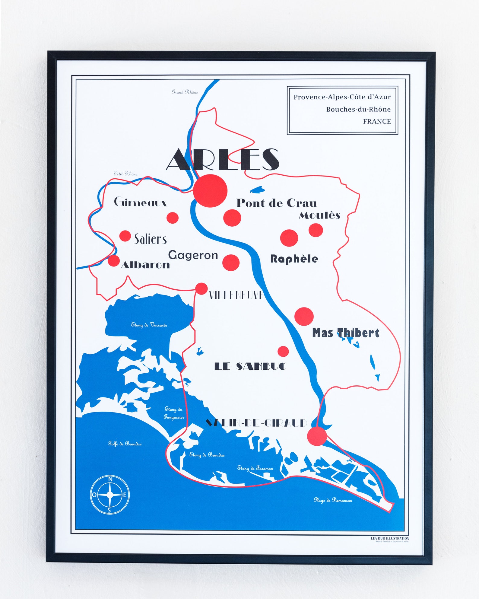 Carte d'Arles Arles Print Arles Map Illustration Arles | Etsy