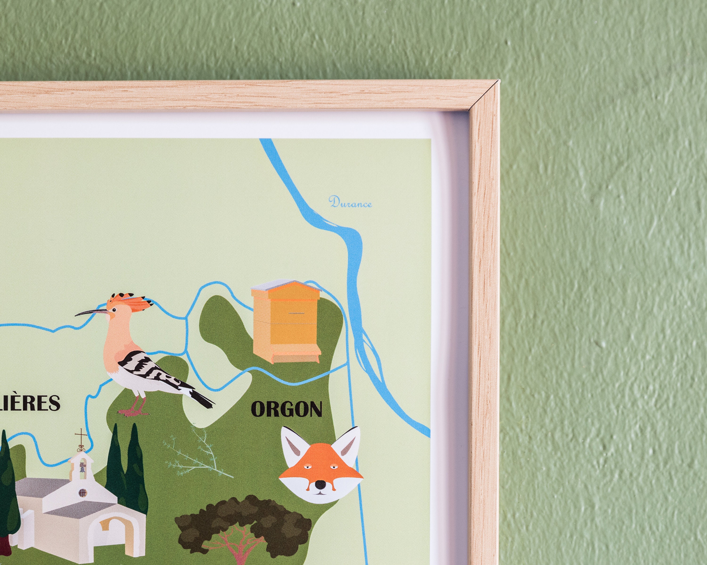 Illustrated Map of the Alpilles, Alpilles Print, Alpilles Map ...