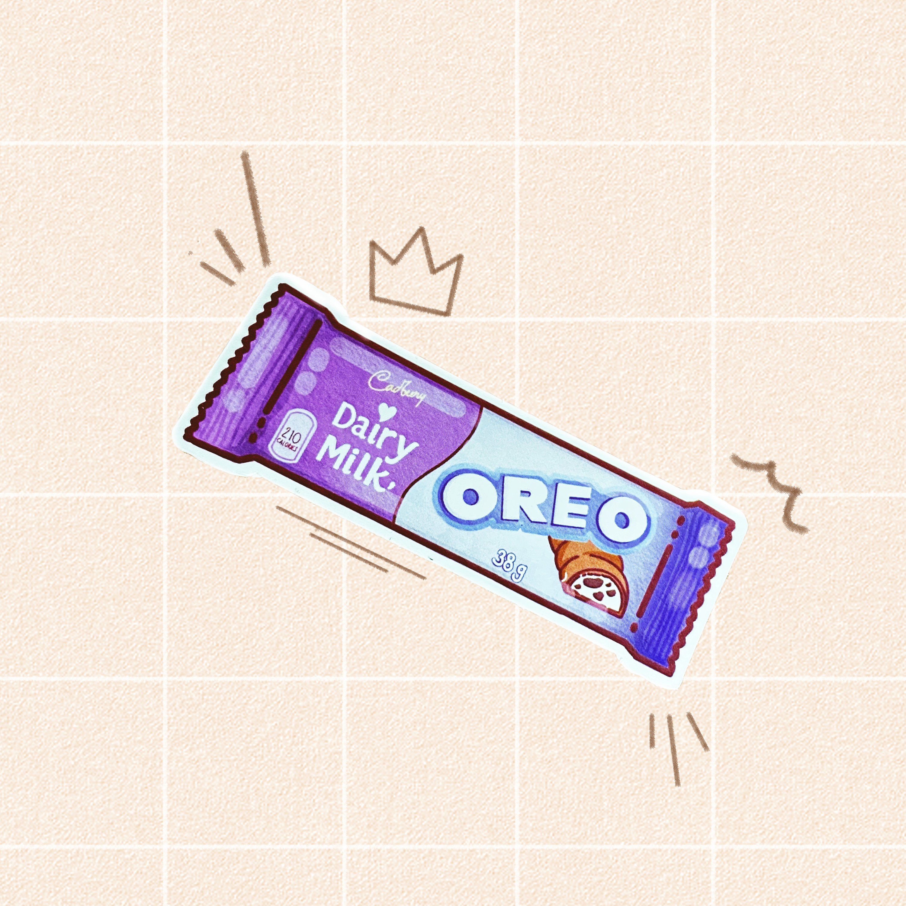 Cadbury Oreo Chocolate Aesthetic Vinyl Sticker - Etsy UK