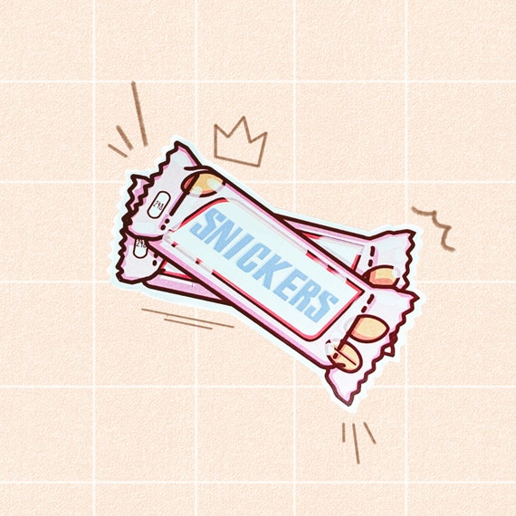Snickers Bar Aesthetic Vinyl Sticker | Etsy