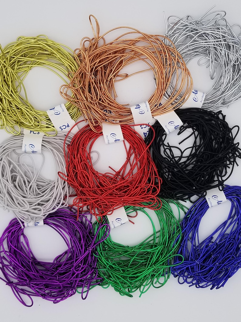 Gift Wrap 10 in Elastic Stretch Loops and Elastic for Masks | Etsy