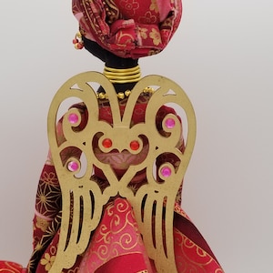 New African American Handmade Angel for Tree Top, Black Christmas Angel ...