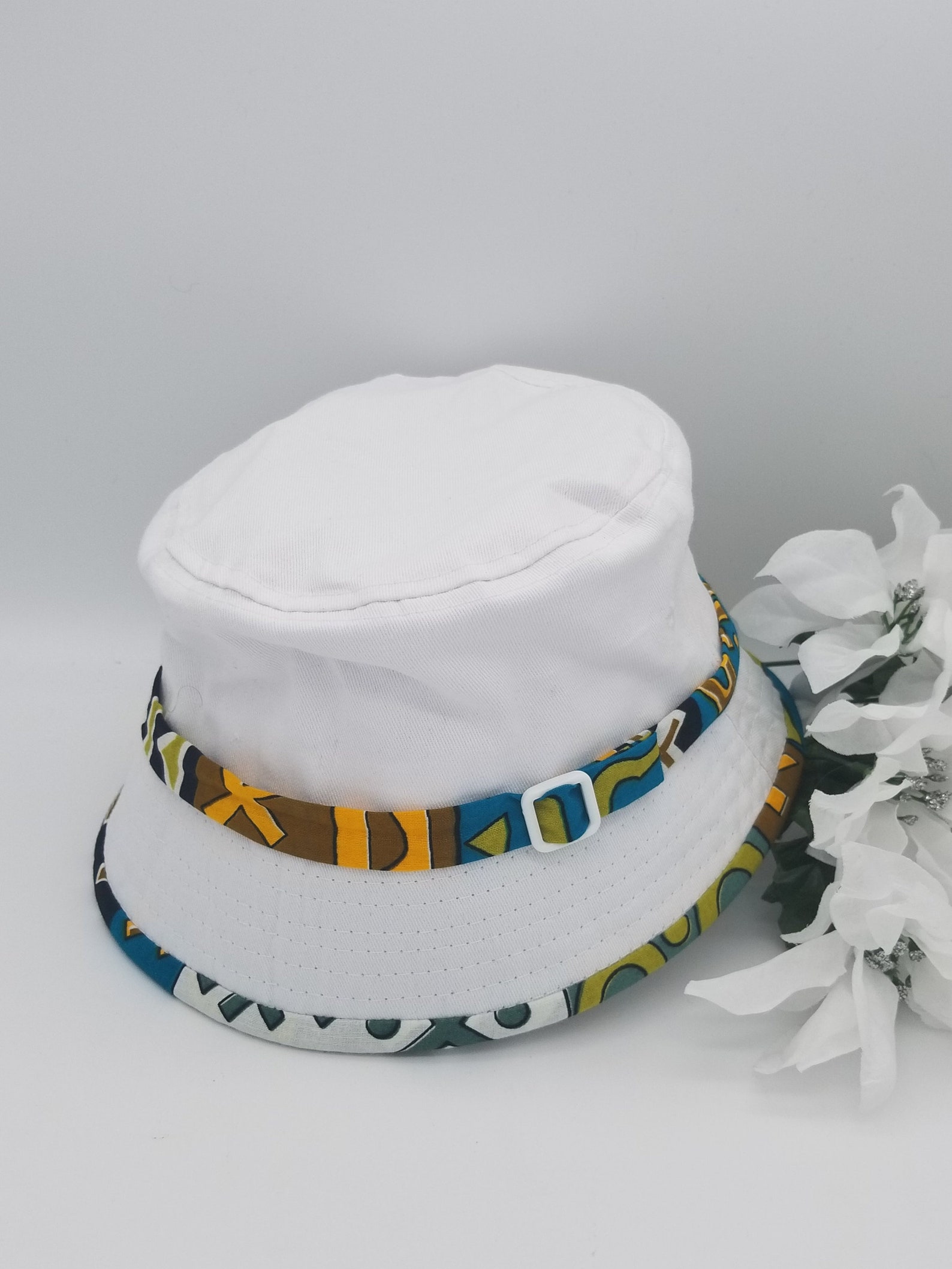 Unisex Bucket Hat| African Print Trim Bucket Hats| Sun Hat| Men Bucket ...