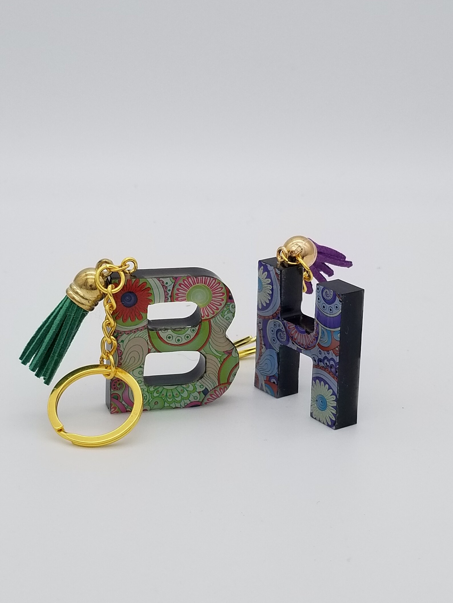 Boho Keychain Personalized Keychain Made With Resin Keychain Custom ...