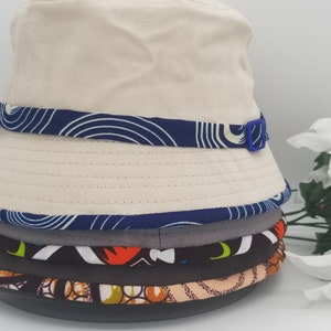 Unisex Bucket Hat| African Print Trim Bucket Hats| Sun Hat| Men Bucket ...