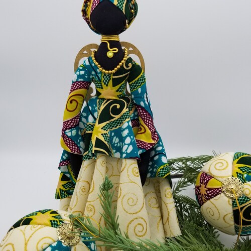 Black Christmas Angel African American Angel for Tree Top or - Etsy