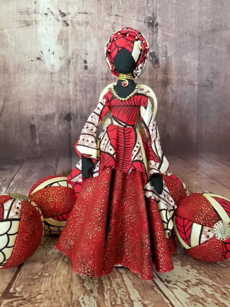 Black Christmas Angel African American Angel for Tree Top or - Etsy