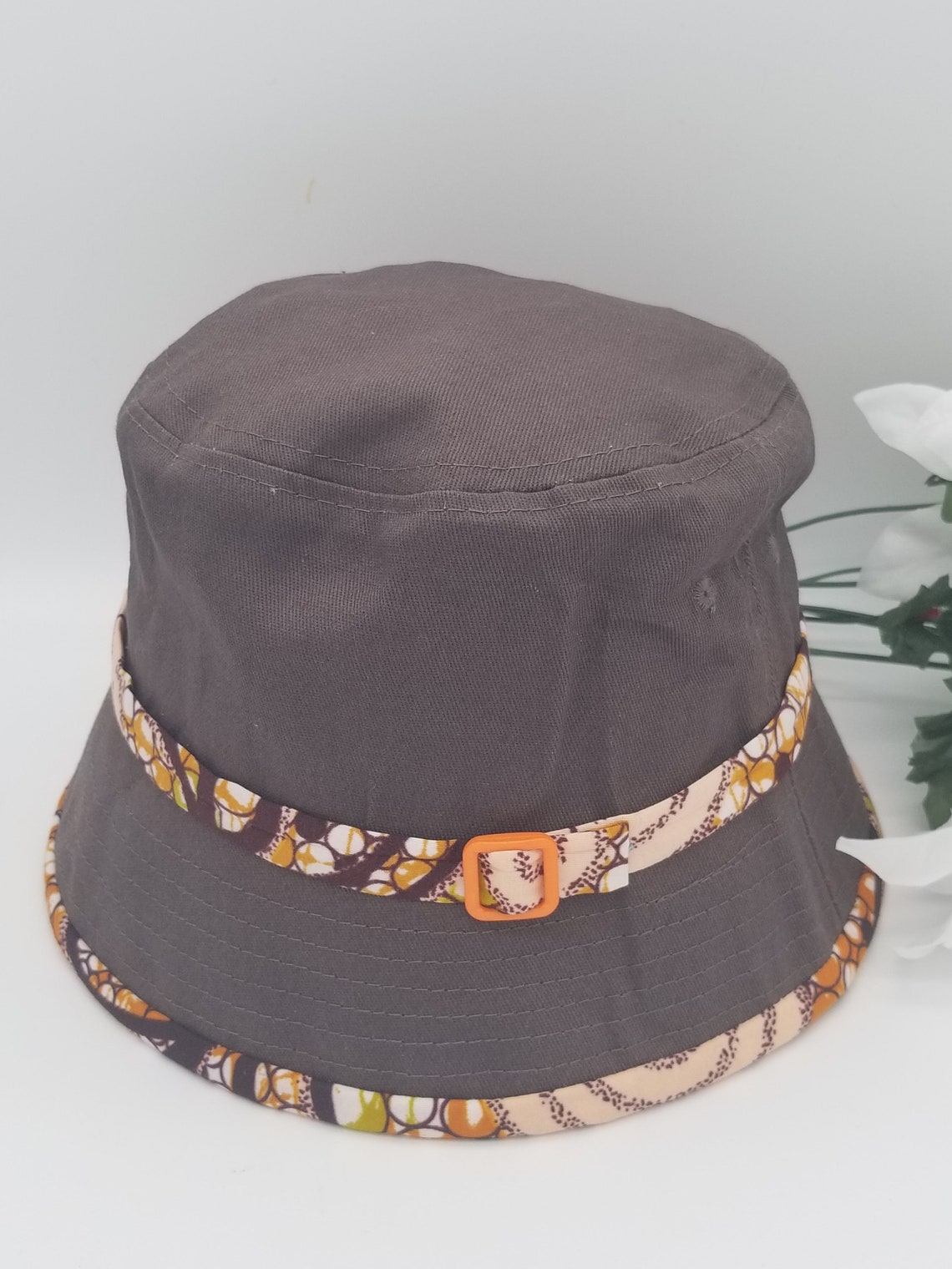 Unisex Bucket Hat| African Print Trim Bucket Hats| Sun Hat| Men Bucket ...