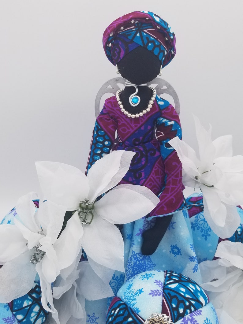 Black Christmas Angel, African American Angel for Tree Top or Large ...